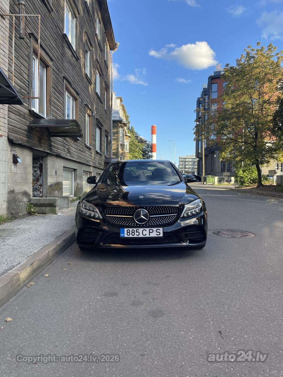 Black Mercedes-Benz C-Class 2021 in Tallinn, with an engine capacity of 1.60 L and mileage of 79 thousand km for 30500 €, photo 2 on AUTOMOTO.COM.LV