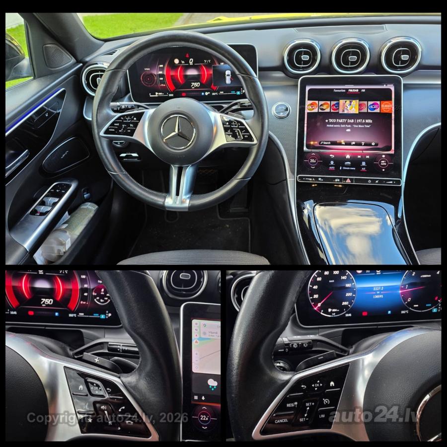 Black Mercedes-Benz C-Class 2022 in Viljandi, with an engine capacity of 2.00 L and mileage of 142 thousand km for 22999 €, photo 19 on AUTOMOTO.COM.LV