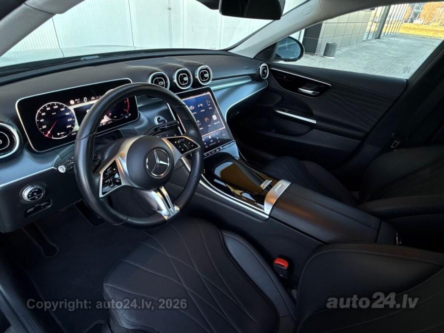 Black Mercedes-Benz C-Class 2023 in Tallinn, with an engine capacity of 2.00 L and mileage of 114 thousand km for 33900 €, photo 6 on AUTOMOTO.COM.LV