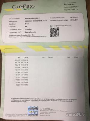 Zils Mercedes-Benz C-Class 2015 Tartu, ar dzinēja tilpumu 1.60 L un nobraukumu 249 tūkst. km par 13000 €, foto 13 vietnē AUTOMOTO.COM.LV