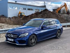 Zils Mercedes-Benz C-Class 2017 Tartu, ar dzinēja tilpumu 2.10 L un nobraukumu 371 tūkst. km par 13900 €, foto  vietnē AUTOMOTO.COM.LV