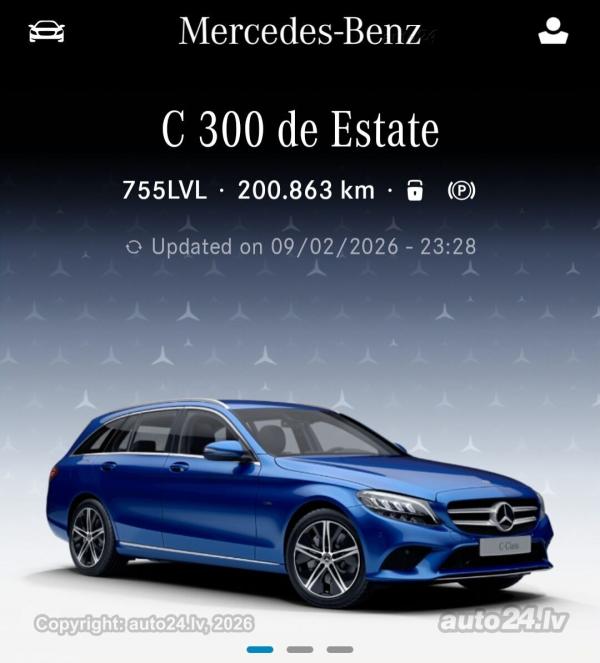 Zils Mercedes-Benz C-Class 2021 Tallina, ar dzinēja tilpumu 2.00 L un nobraukumu 201 tūkst. km par 24500 €, foto 1 vietnē AUTOMOTO.COM.LV