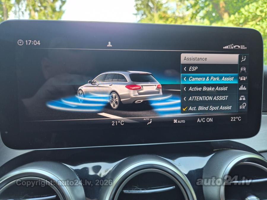 Brown Mercedes-Benz C-Class 2019 in Saku, with an engine capacity of 2.00 L and mileage of 133 thousand km for 22900 €, photo 24 on AUTOMOTO.COM.LV