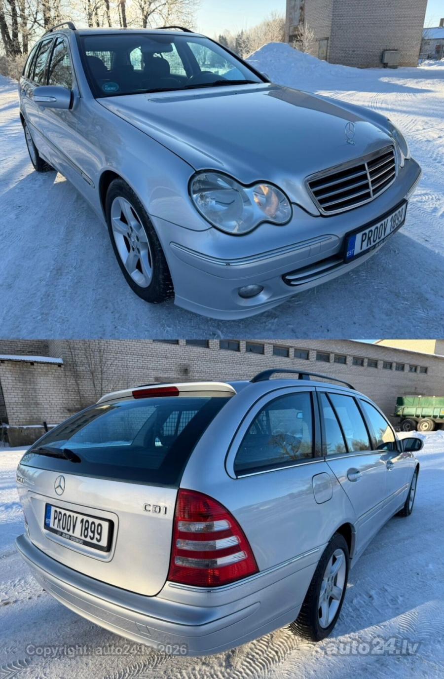 Grey Mercedes-Benz C-Class 2007 in Viljandi, with an engine capacity of 2.10 L and mileage of 305 thousand km for 4290 €, photo 29 on AUTOMOTO.COM.LV