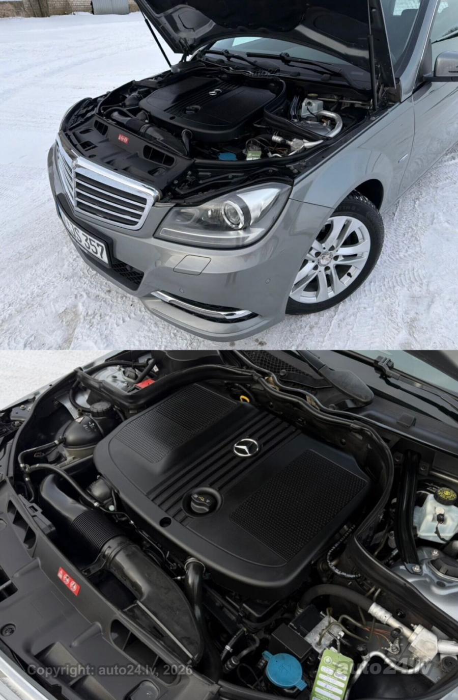 Grey Mercedes-Benz C-Class 2012 in Viljandi, with an engine capacity of 2.10 L and mileage of 334 thousand km for 6490 €, photo 27 on AUTOMOTO.COM.LV