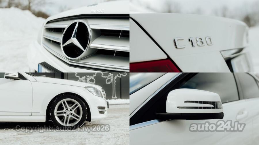 White Mercedes-Benz C-Class 2013 in Tallinn, with an engine capacity of 1.60 L and mileage of 200 thousand km for 11000 €, photo 7 on AUTOMOTO.COM.LV