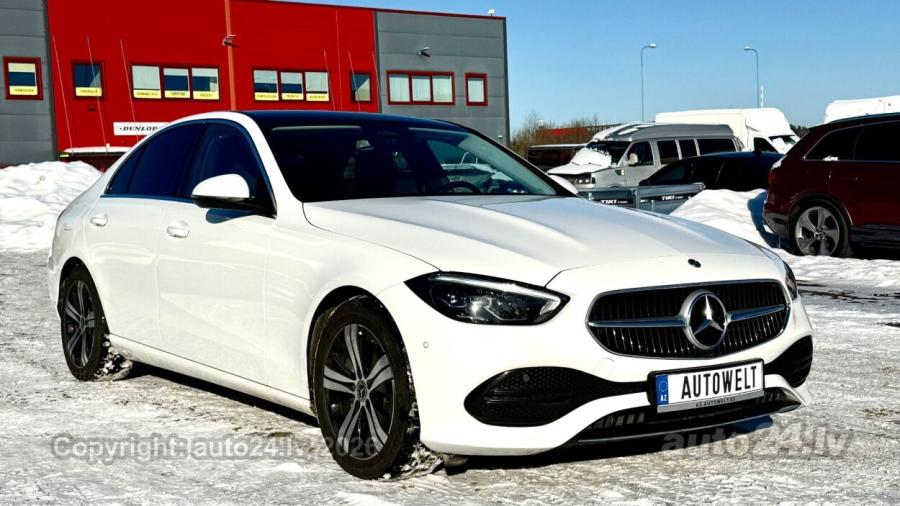 White Mercedes-Benz C-Class 2021 in Tallinn, with an engine capacity of 2.00 L and mileage of 80 thousand km for 30500 €, photo 3 on AUTOMOTO.COM.LV