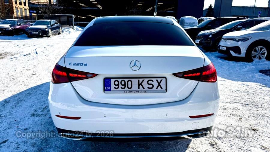 White Mercedes-Benz C-Class 2021 in Tallinn, with an engine capacity of 2.00 L and mileage of 80 thousand km for 30500 €, photo 8 on AUTOMOTO.COM.LV