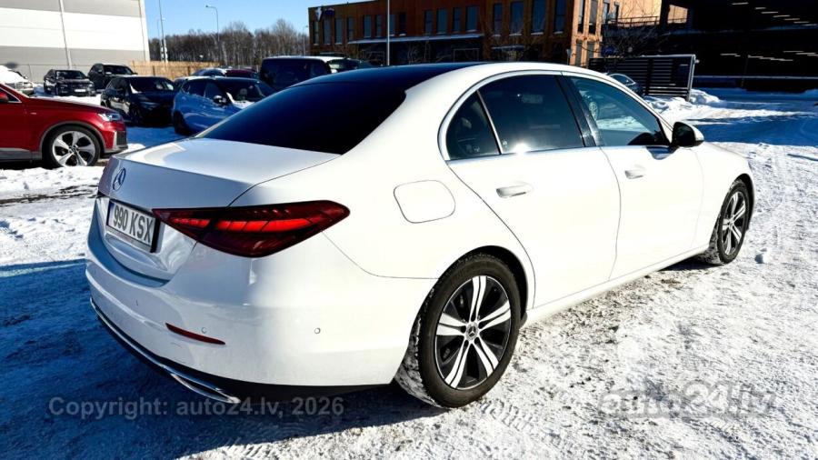 White Mercedes-Benz C-Class 2021 in Tallinn, with an engine capacity of 2.00 L and mileage of 80 thousand km for 30500 €, photo 9 on AUTOMOTO.COM.LV