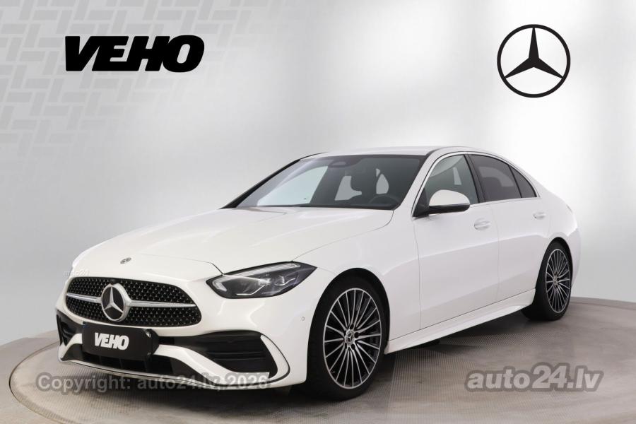 White Mercedes-Benz C-Class 2021 in Tallinn, with an engine capacity of 1.50 L and mileage of 38 thousand km for 36900 €, photo 1 on AUTOMOTO.COM.LV
