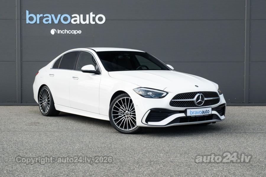 White Mercedes-Benz C-Class 2022 in Tartu, with an engine capacity of 1.50 L and mileage of 70 thousand km for 38900 €, photo 4 on AUTOMOTO.COM.LV