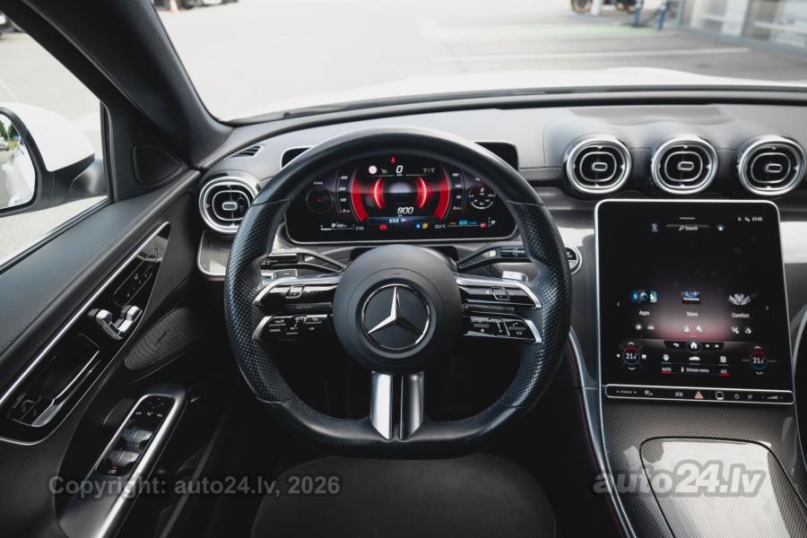 White Mercedes-Benz C-Class 2022 in Tartu, with an engine capacity of 1.50 L and mileage of 70 thousand km for 38900 €, photo 11 on AUTOMOTO.COM.LV