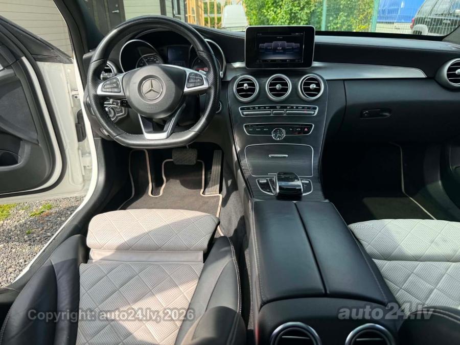 White Mercedes-Benz C-Class 2015 in Tallinn, with an engine capacity of 2.10 L and mileage of 258 thousand km for 15300 €, photo 12 on AUTOMOTO.COM.LV