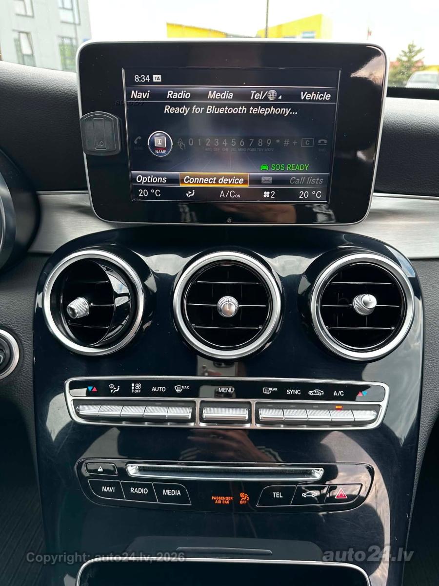 White Mercedes-Benz C-Class 2016 in Tallinn, with an engine capacity of 2.10 L and mileage of 344 thousand km for 10900 €, photo 11 on AUTOMOTO.COM.LV