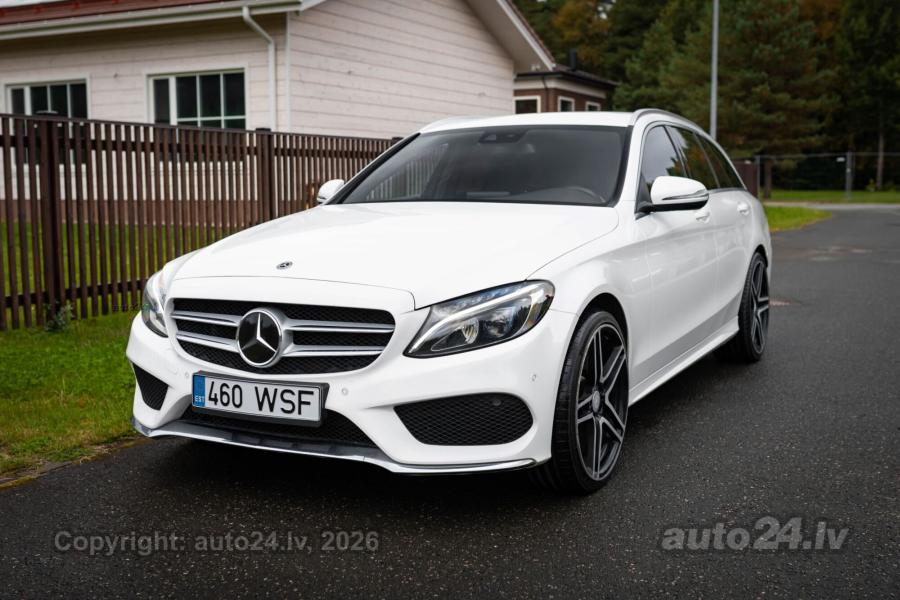 White Mercedes-Benz C-Class 2017 in Tallinn, with an engine capacity of 2.00 L and mileage of 190 thousand km for 13900 €, photo 4 on AUTOMOTO.COM.LV