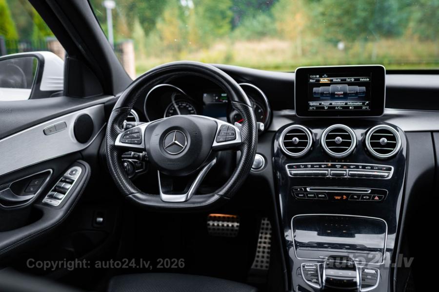 White Mercedes-Benz C-Class 2017 in Tallinn, with an engine capacity of 2.00 L and mileage of 190 thousand km for 13900 €, photo 13 on AUTOMOTO.COM.LV