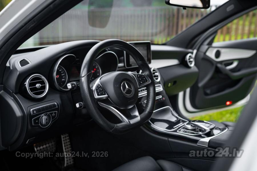 White Mercedes-Benz C-Class 2017 in Tallinn, with an engine capacity of 2.00 L and mileage of 190 thousand km for 13900 €, photo 14 on AUTOMOTO.COM.LV