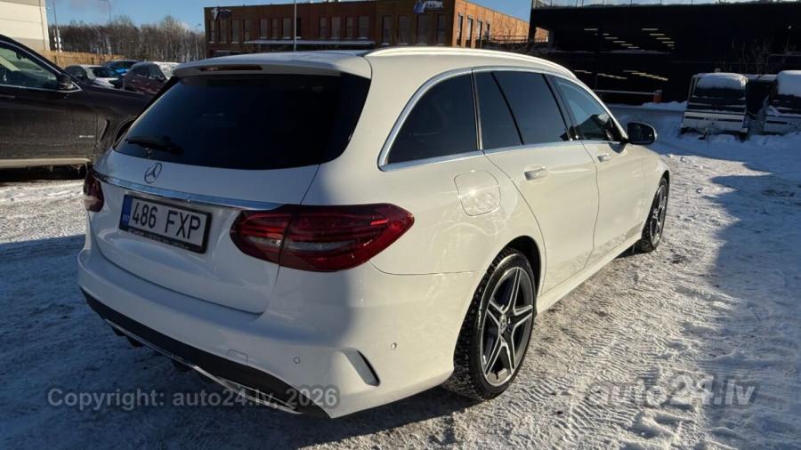 White Mercedes-Benz C-Class 2019 in Tallinn, with an engine capacity of 2.00 L and mileage of 163 thousand km for 21900 €, photo 6 on AUTOMOTO.COM.LV