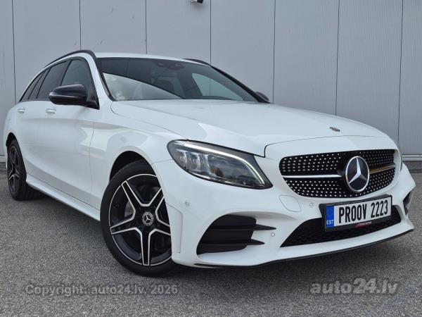 White Mercedes-Benz C-Class 2019 in Tallinn, with an engine capacity of 1.95 L and mileage of 244 thousand km for 22999 €, photo 1 on AUTOMOTO.COM.LV