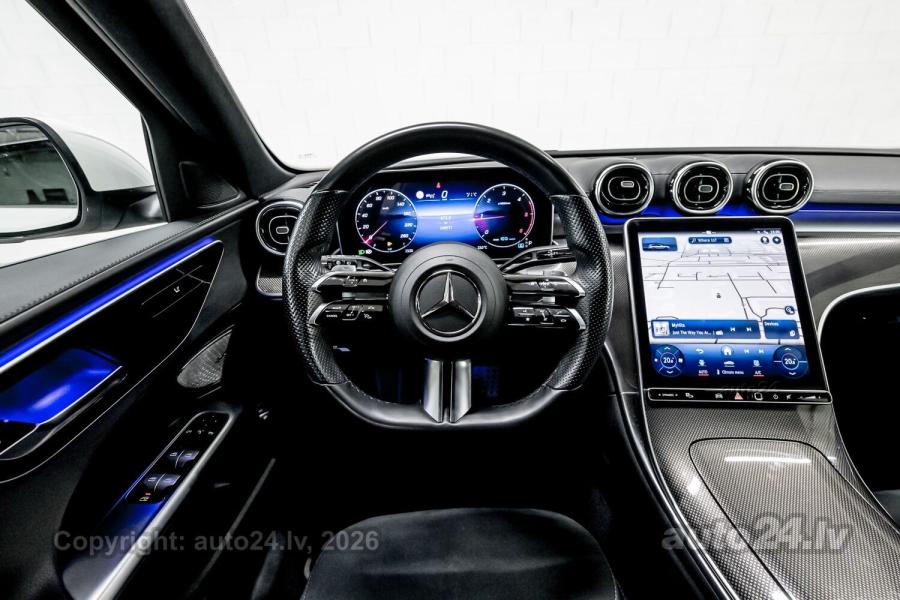 White Mercedes-Benz C-Class 2022 in Parnu, with an engine capacity of 2.00 L and mileage of 249 thousand km for 21900 €, photo 14 on AUTOMOTO.COM.LV
