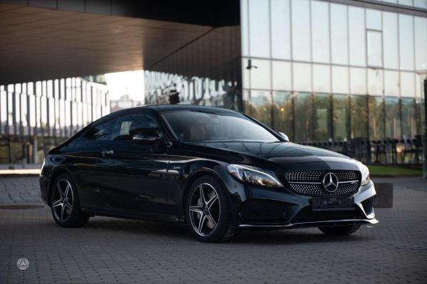 Black Mercedes-Benz C43 AMG 2017 in Vilnius, with an engine capacity of 3.00 L and mileage of 60 thousand km for 27800 €, photo 1 on AUTOMOTO.COM.LV