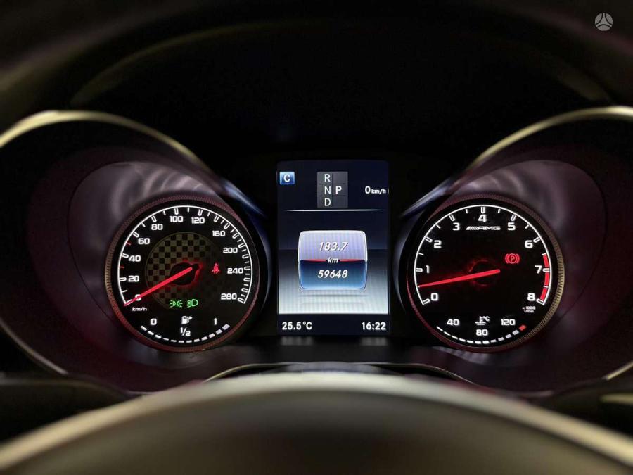Черный Мерседес C43 AMG 2017 в Вильнюс, объемом двигателя 3.00 л и пробегом 60 тыс. км за 26990 €, фото 25 на AUTOMOTO.COM.LV