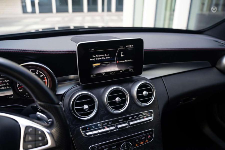 Melns Mercedes-Benz C43 AMG 2018 Viļņa, ar dzinēja tilpumu 3.00 L un nobraukumu 128 tūkst. km par 24900 €, foto 29 vietnē AUTOMOTO.COM.LV