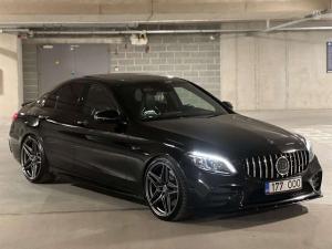 Black Mercedes-Benz C43 AMG 2019 in Tallinn, with an engine capacity of 3.00 L and mileage of 130 thousand km for 39900 €, photo  on AUTOMOTO.COM.LV