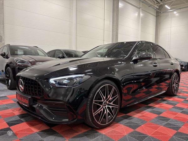Black Mercedes-Benz C43 AMG 2023 in Vilnius, with an engine capacity of 1.99 L and mileage of 18 thousand km for 61990 €, photo 1 on AUTOMOTO.COM.LV