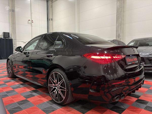Black Mercedes-Benz C43 AMG 2023 in Vilnius, with an engine capacity of 1.99 L and mileage of 18 thousand km for 61990 €, photo 6 on AUTOMOTO.COM.LV