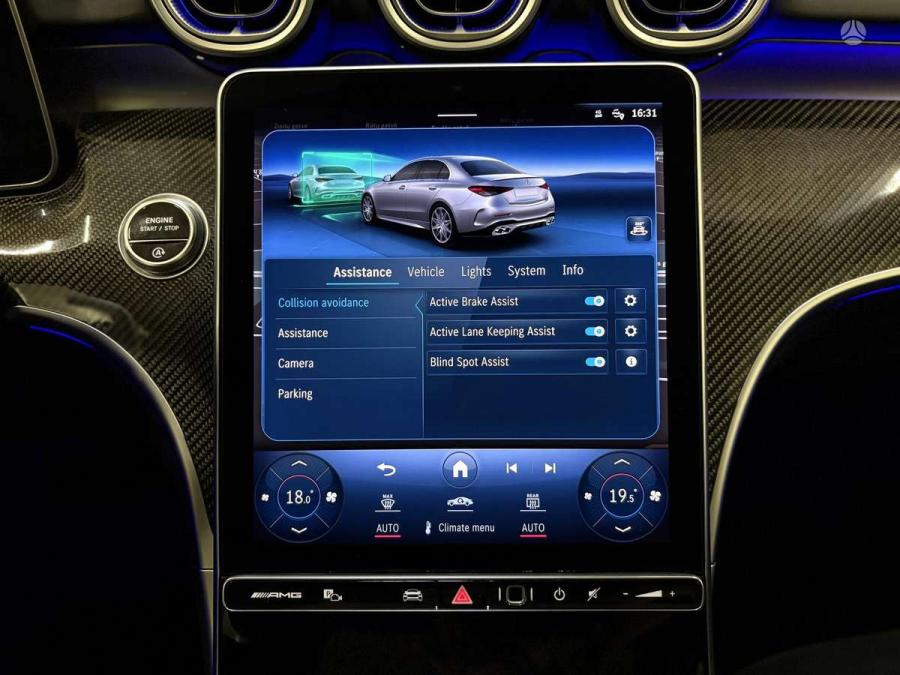 Черный Мерседес C43 AMG 2023 в Вильнюс, объемом двигателя 1.99 л и пробегом 18 тыс. км за 61990 €, фото 30 на AUTOMOTO.COM.LV