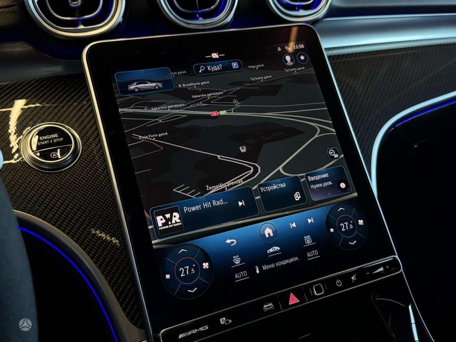 Черный Мерседес C43 AMG 2024 в Каунас, объемом двигателя 1.99 л и пробегом 9 тыс. км за 53990 €, фото 54 на AUTOMOTO.COM.LV