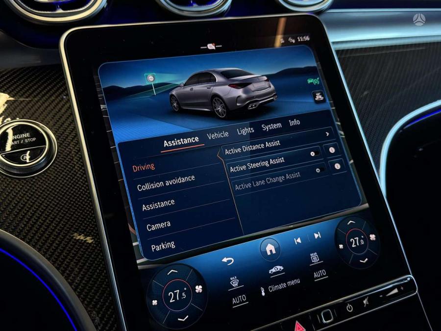 Черный Мерседес C43 AMG 2024 в Каунас, объемом двигателя 1.99 л и пробегом 9 тыс. км за 53990 €, фото 56 на AUTOMOTO.COM.LV