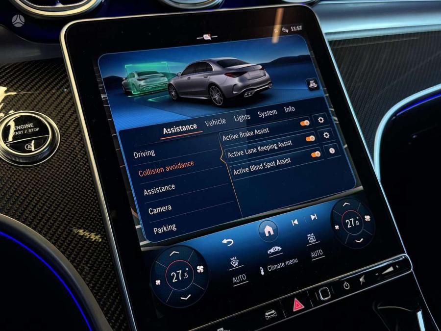 Черный Мерседес C43 AMG 2024 в Каунас, объемом двигателя 1.99 л и пробегом 9 тыс. км за 53990 €, фото 58 на AUTOMOTO.COM.LV