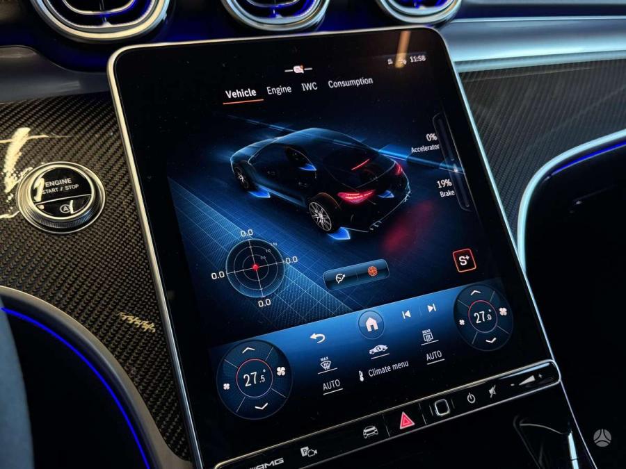 Черный Мерседес C43 AMG 2024 в Каунас, объемом двигателя 1.99 л и пробегом 9 тыс. км за 53990 €, фото 61 на AUTOMOTO.COM.LV