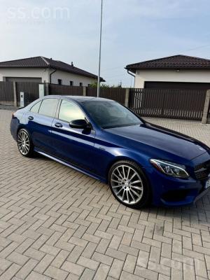 Синий Мерседес C43 AMG 2017 в Рига, объемом двигателя 3.00 л и пробегом 133 тыс. км за 29750 €, фото  на AUTOMOTO.COM.LV