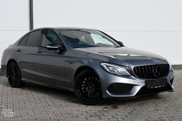 Grey Mercedes-Benz C43 AMG 2018 in Kretinga, with an engine capacity of 3.00 L and mileage of 97 thousand km for 26999 €, photo 1 on AUTOMOTO.COM.LV
