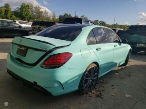 Grey Mercedes-Benz C43 AMG 2019 in Vilnius, with an engine capacity of 3.00 L and mileage of 119 thousand km for 13999 €, photo 5 on AUTOMOTO.COM.LV