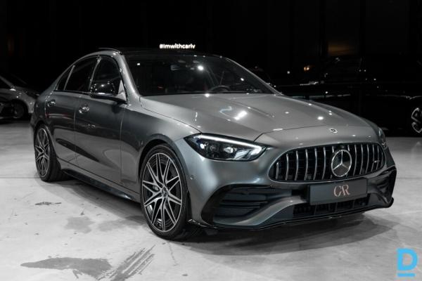 Grey Mercedes-Benz C43 AMG 2023 in Marupe, with an engine capacity of 2.00 L and mileage of 25 thousand km for 66500 €, photo 2 on AUTOMOTO.COM.LV