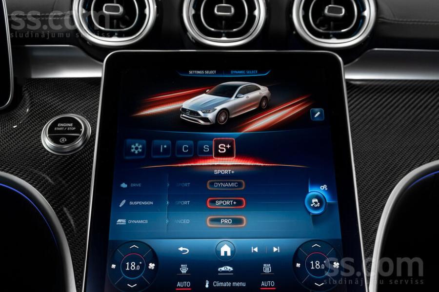 Серый Мерседес C43 AMG 2023 в Рига, объемом двигателя 2.00 л и пробегом 28 тыс. км за 56900 €, фото 30 на AUTOMOTO.COM.LV