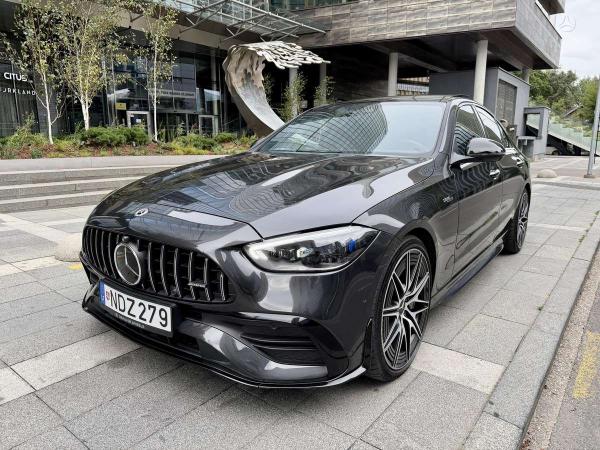 Grey Mercedes-Benz C43 AMG 2023 in Vilnius, with an engine capacity of 1.99 L and mileage of 28 thousand km for 55800 €, photo 3 on AUTOMOTO.COM.LV