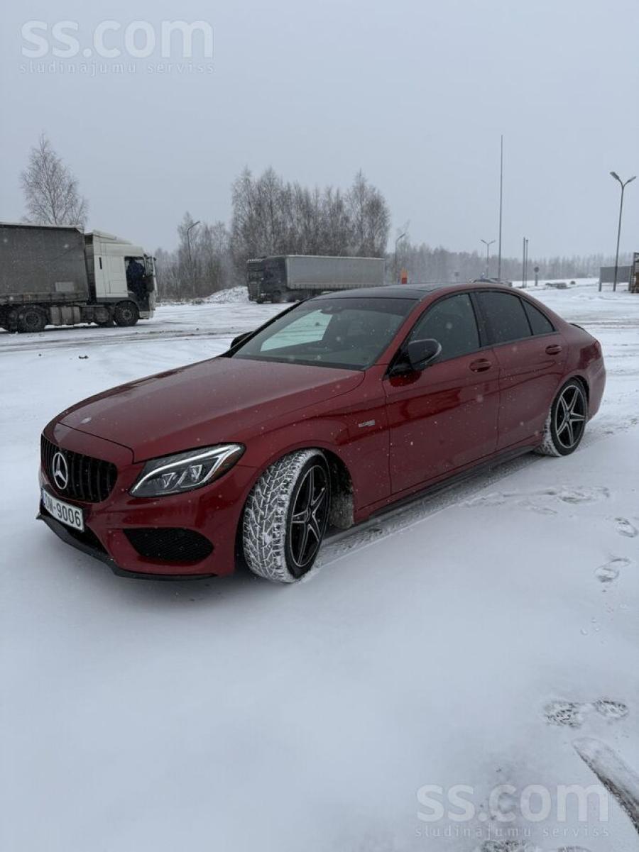 Sarkans Mercedes-Benz C43 AMG 2017 Rīga, ar dzinēja tilpumu 3.00 L un nobraukumu 91 tūkst. km par 25900 €, foto 1 vietnē AUTOMOTO.COM.LV