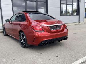 Red Mercedes-Benz C43 AMG 2020 in Vilnius, with an engine capacity of 3.00 L and mileage of 58 thousand km for 33500 €, photo 4 on AUTOMOTO.COM.LV