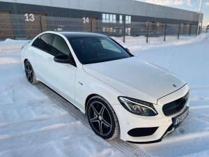 White Mercedes-Benz C43 AMG 2015 in Tallinn, with an engine capacity of 3.00 L and mileage of 185 thousand km for 25990 €, photo  on AUTOMOTO.COM.LV