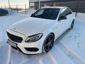 White Mercedes-Benz C43 AMG 2015 in Tallinn, with an engine capacity of 3.00 L and mileage of 185 thousand km for 25990 €, photo 4 on AUTOMOTO.COM.LV