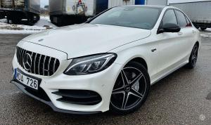 Balts Mercedes-Benz C43 AMG 2017 Viļņa, ar dzinēja tilpumu 3.00 L un nobraukumu 151 tūkst. km par 23900 €, foto  vietnē AUTOMOTO.COM.LV