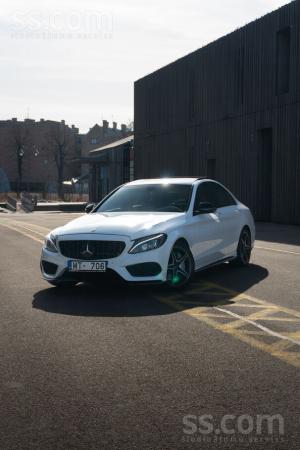 White Mercedes-Benz C43 AMG 2017 in Riga, with an engine capacity of 3.00 L and mileage of 145 thousand km for 27000 €, photo  on AUTOMOTO.COM.LV