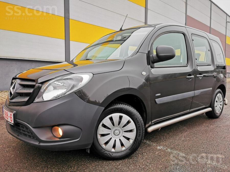 Black Mercedes-Benz Citan 2016 in Riga, with an engine capacity of 1.50 L and mileage of 210 thousand km for 5950 €, photo 1 on AUTOMOTO.COM.LV