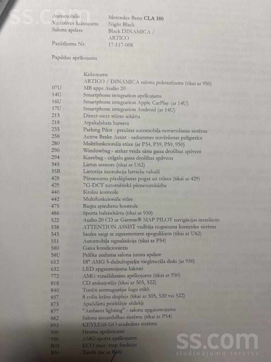 Черный Мерседес CL 180 2018 в Рига, объемом двигателя 1.60 л и пробегом 166 тыс. км за 17500 €, фото 15 на AUTOMOTO.COM.LV