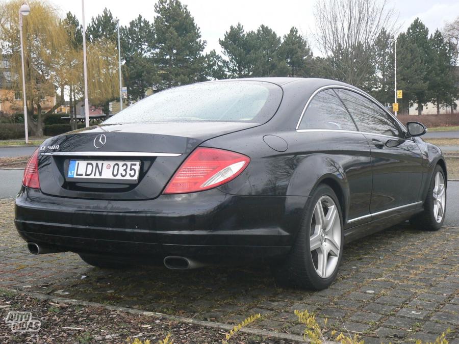 Melns Mercedes-Benz cl-500 2007 Viļņa, ar dzinēja tilpumu 5.50 L un nobraukumu 249 tūkst. km par 12500 €, foto 5 vietnē AUTOMOTO.COM.LV